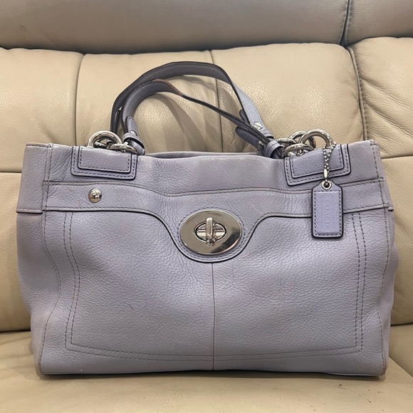 Coach | Bags | Coach Light Blue Leather Purse | Poshmark